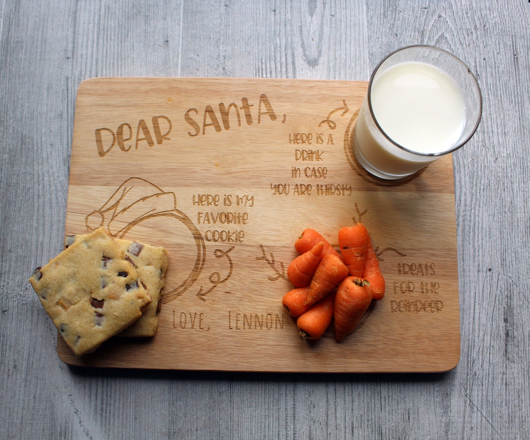 Wooden Santa Tray, Santa Christmas Eve Plate, Christmas Eve Board ...