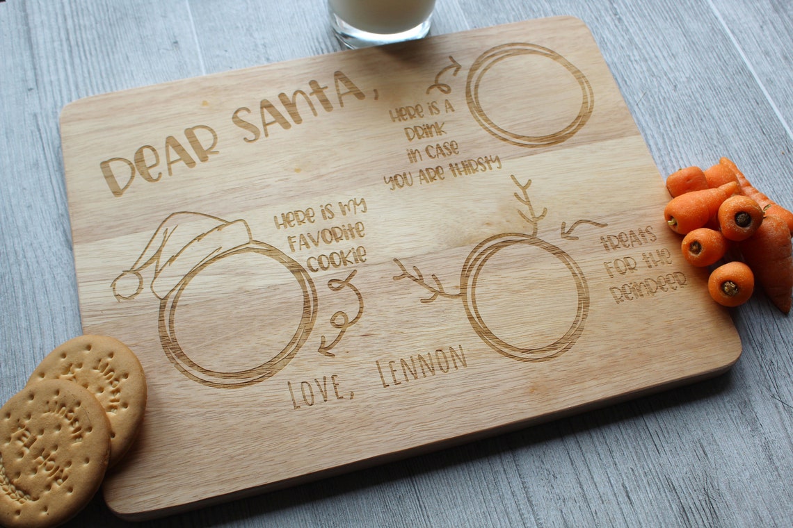 Wooden Santa Tray Santa Christmas Eve Plate Christmas Eve - Etsy