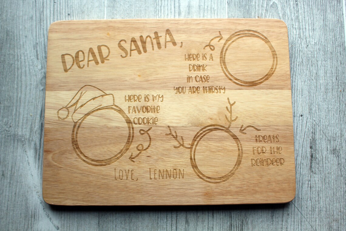 Wooden Santa Tray Santa Christmas Eve Plate Christmas Eve - Etsy