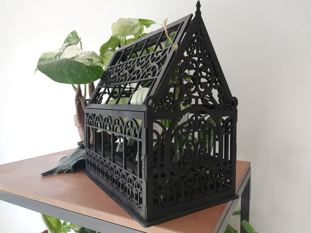 Gothic-inspired Wooden Terrarium Vintage Style DIY Wedding Card Holder ...