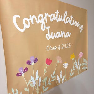 Graduation Hand Painted Custom Brown Kraft Paper Banner - Etsy