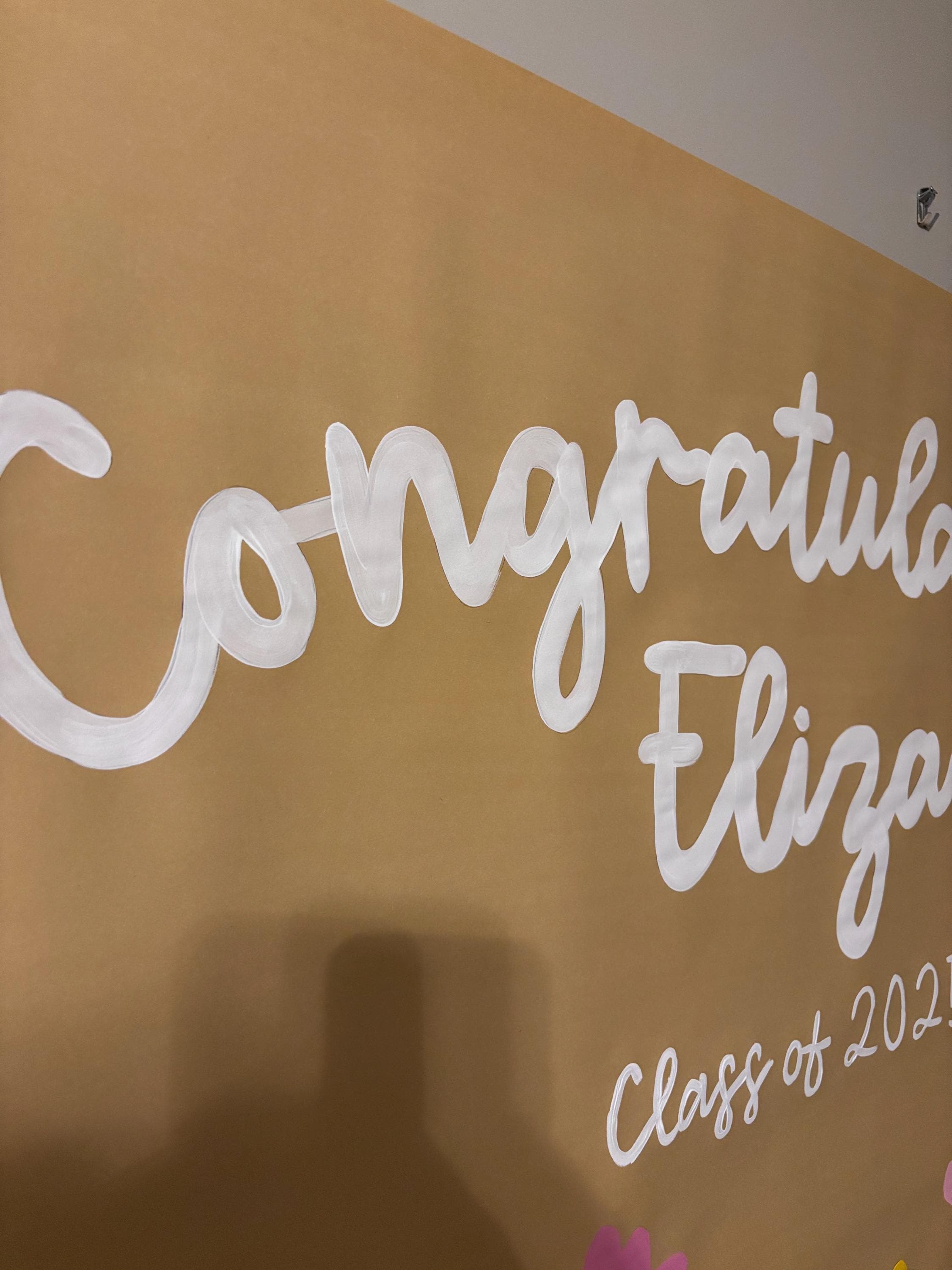 Graduation Hand Painted Custom Brown Kraft Paper Banner - Etsy