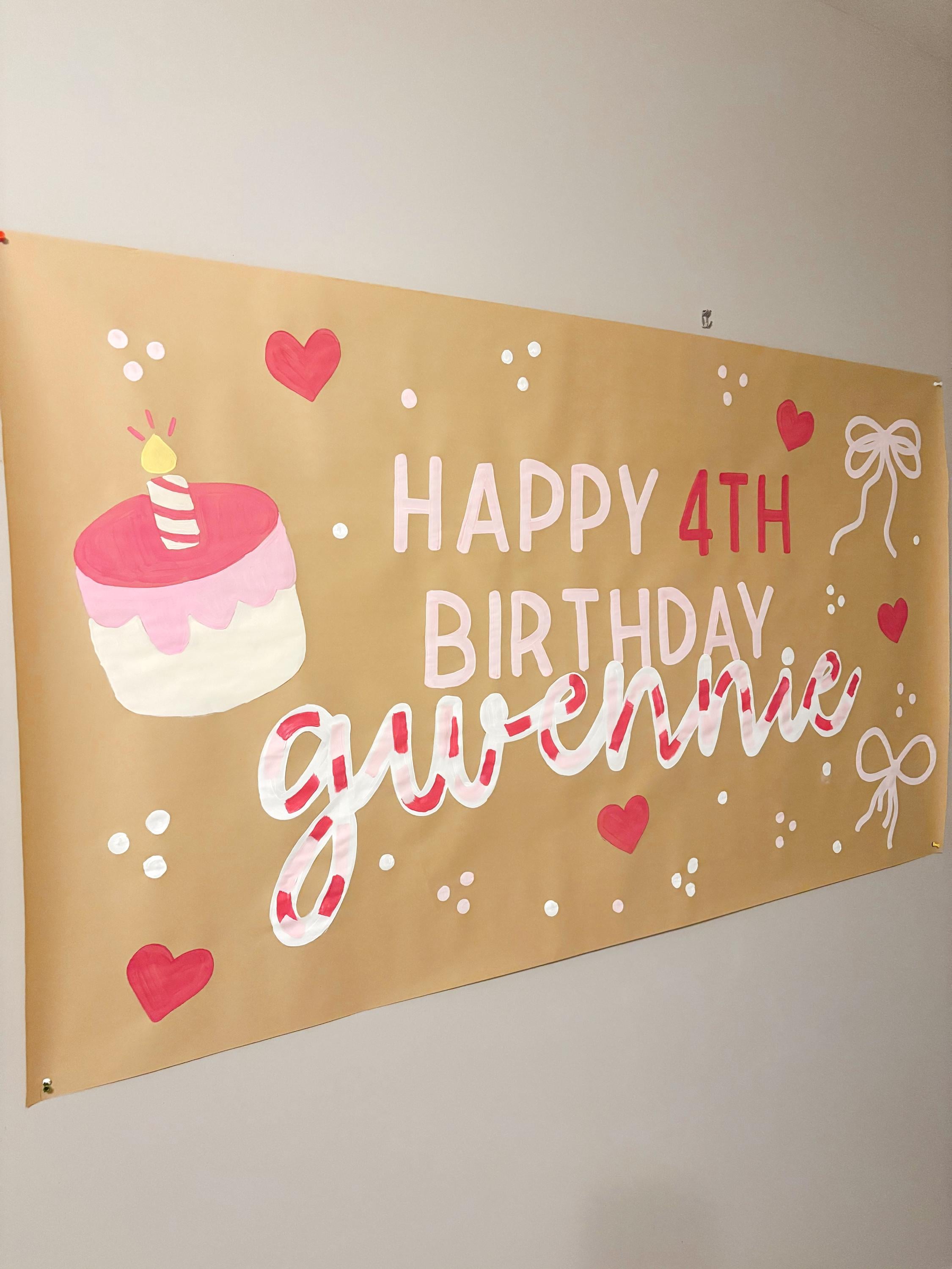 Hand Painted Craft Paper Banner Custom Sign Party Engagement - Etsy
