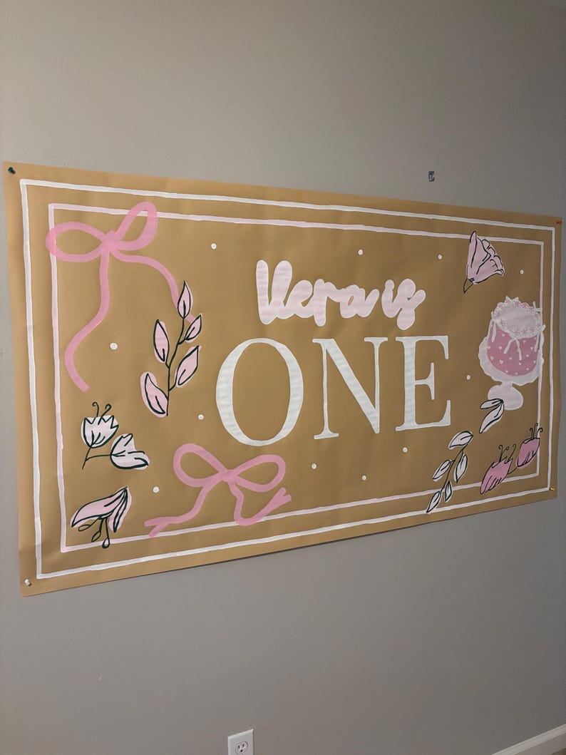 Hand Painted Craft Paper Banner Custom Sign Party Engagement - Etsy