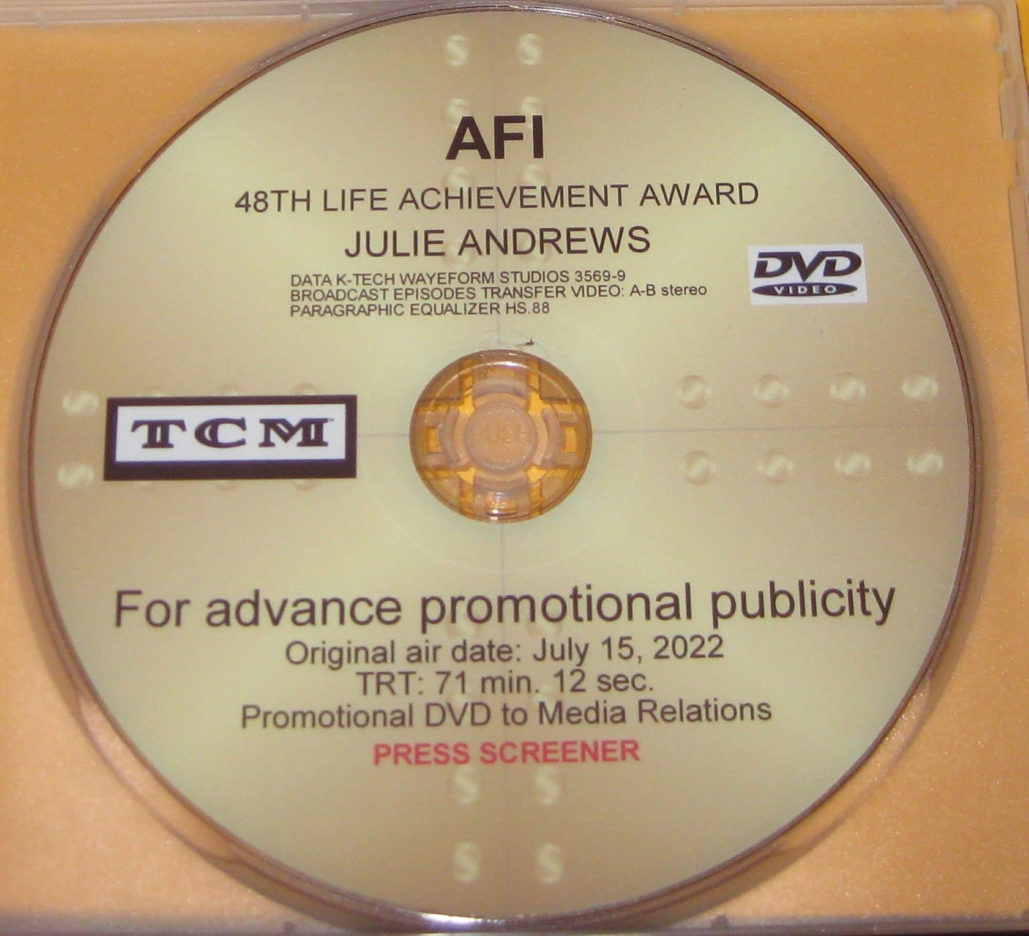 JULIE ANDREWS Rare DVD Tribute 2022 - From Hollywood, California - Etsy