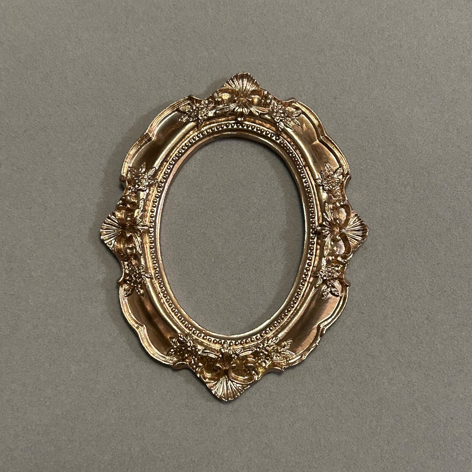 Custom Portrait of Any Pet in 3x4 Miniature Oval Pink Gold Frame. Send ...