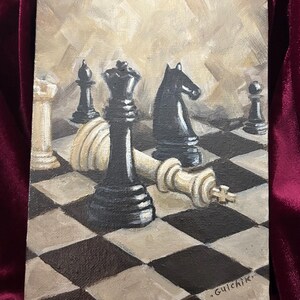 Checkmate Chess Original Acrylic Painting on Canvas - Etsy