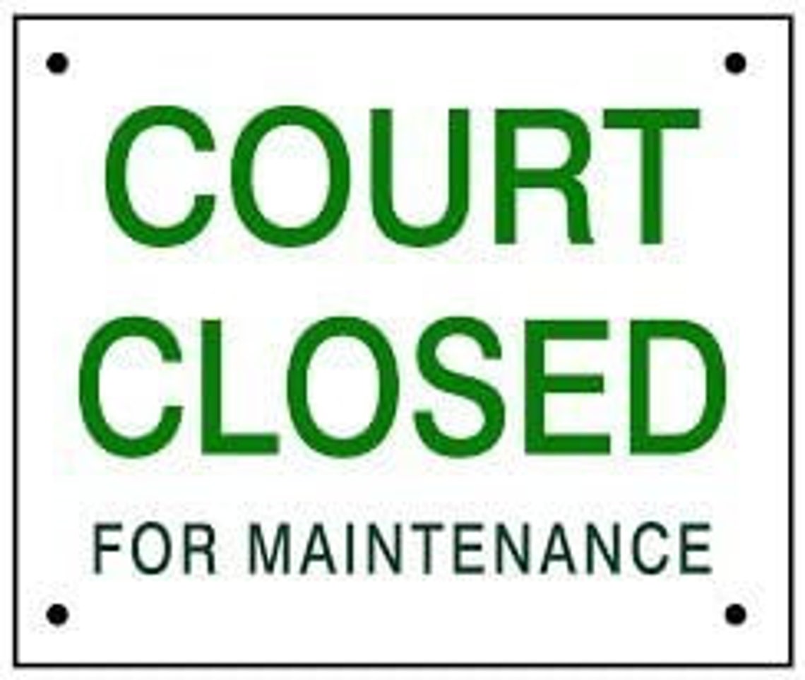 Tennis Court Accessories Court Signs court Closed - Etsy