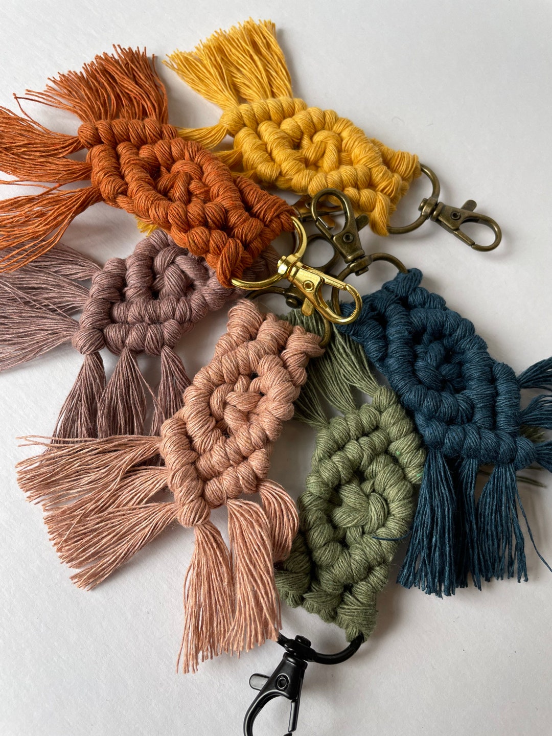 Simple Macrame Keychain - Etsy