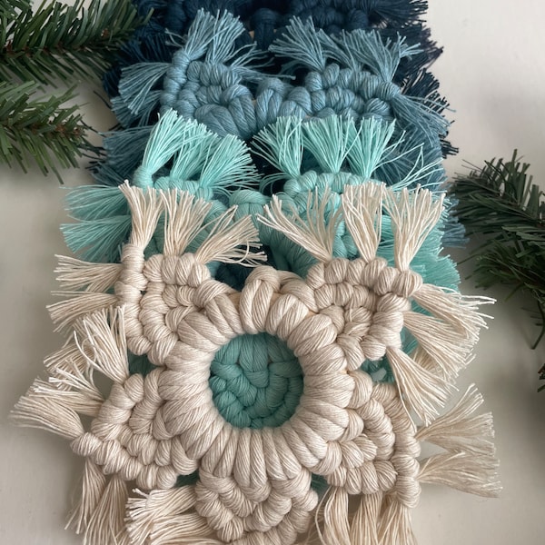 Macrame Snowflake - Etsy