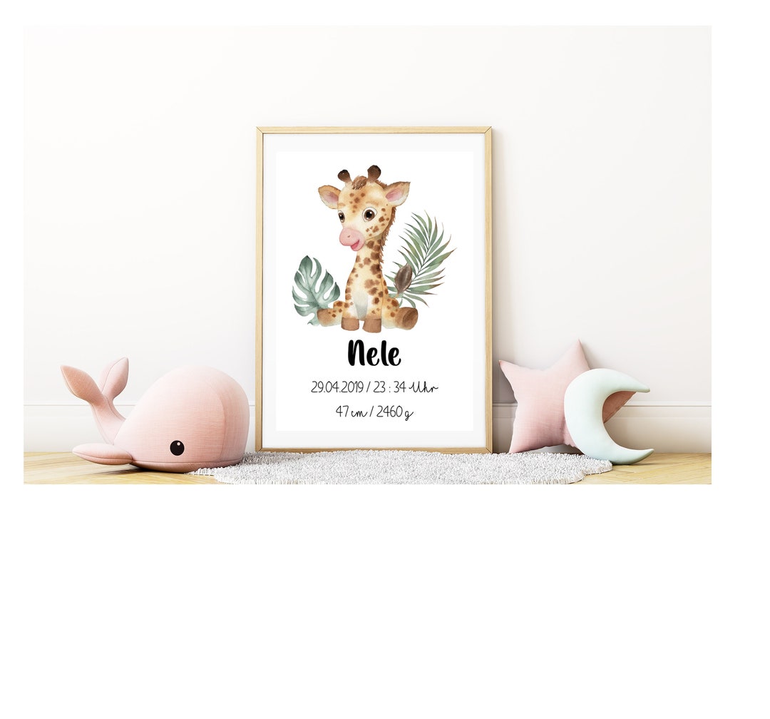Birth Data Poster BIRTH TABLE BOHO Birth Posters Birth - Etsy