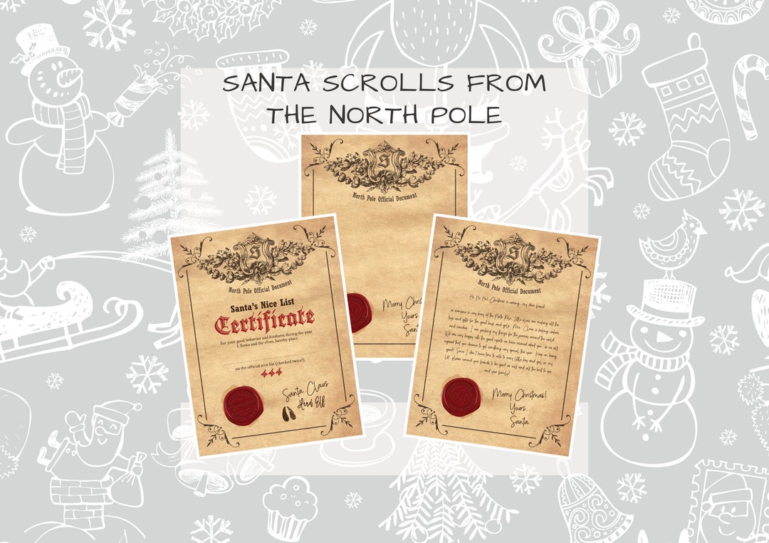 Traditional Elegance Santa Letter Kit: Timeless Magic in Every Scroll ...