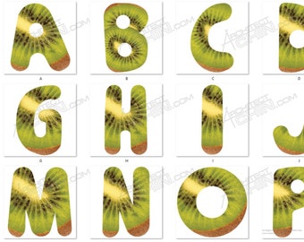 Kiwi Alphabet Art - Etsy