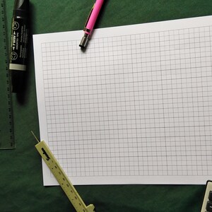 Graph / Blueprint Grid Printable, Graph Printable Grid, Drawing Grid ...