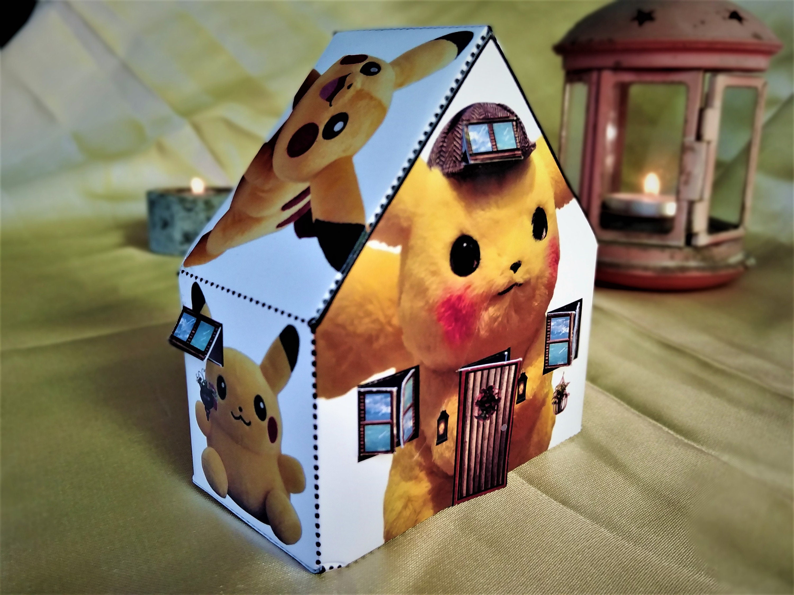 DIY Doll House, Origami, Toy House, Pokémon Doll House, Pikachu Paper ...