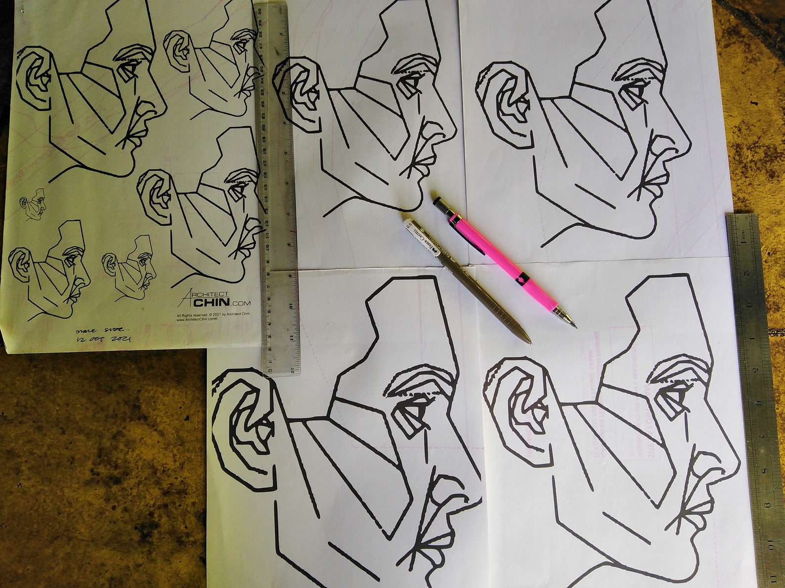 Male Face Template, Male Face Ratio, Male Face Grid, Side Face Template ...