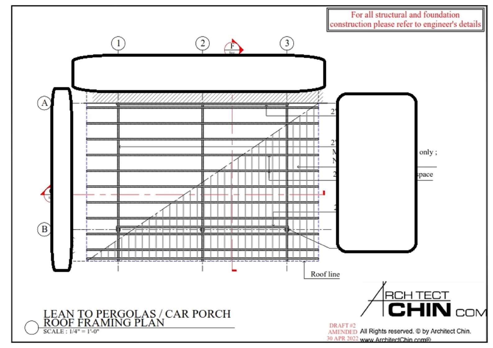 Pergola, Car Porch, 8’ W X 16’ L X 8’6”H, Cabana Plan, Gazebo Plan ...