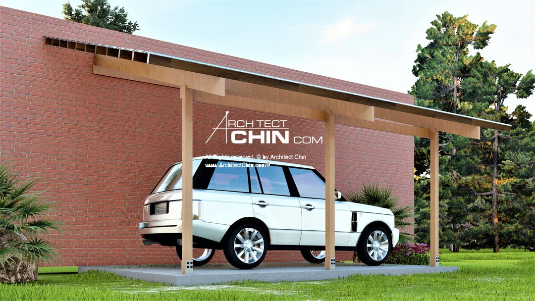 Pergola, Car Porch, 8’ W X 16’ L X 8’6”H, Cabana Plan, Gazebo Plan ...