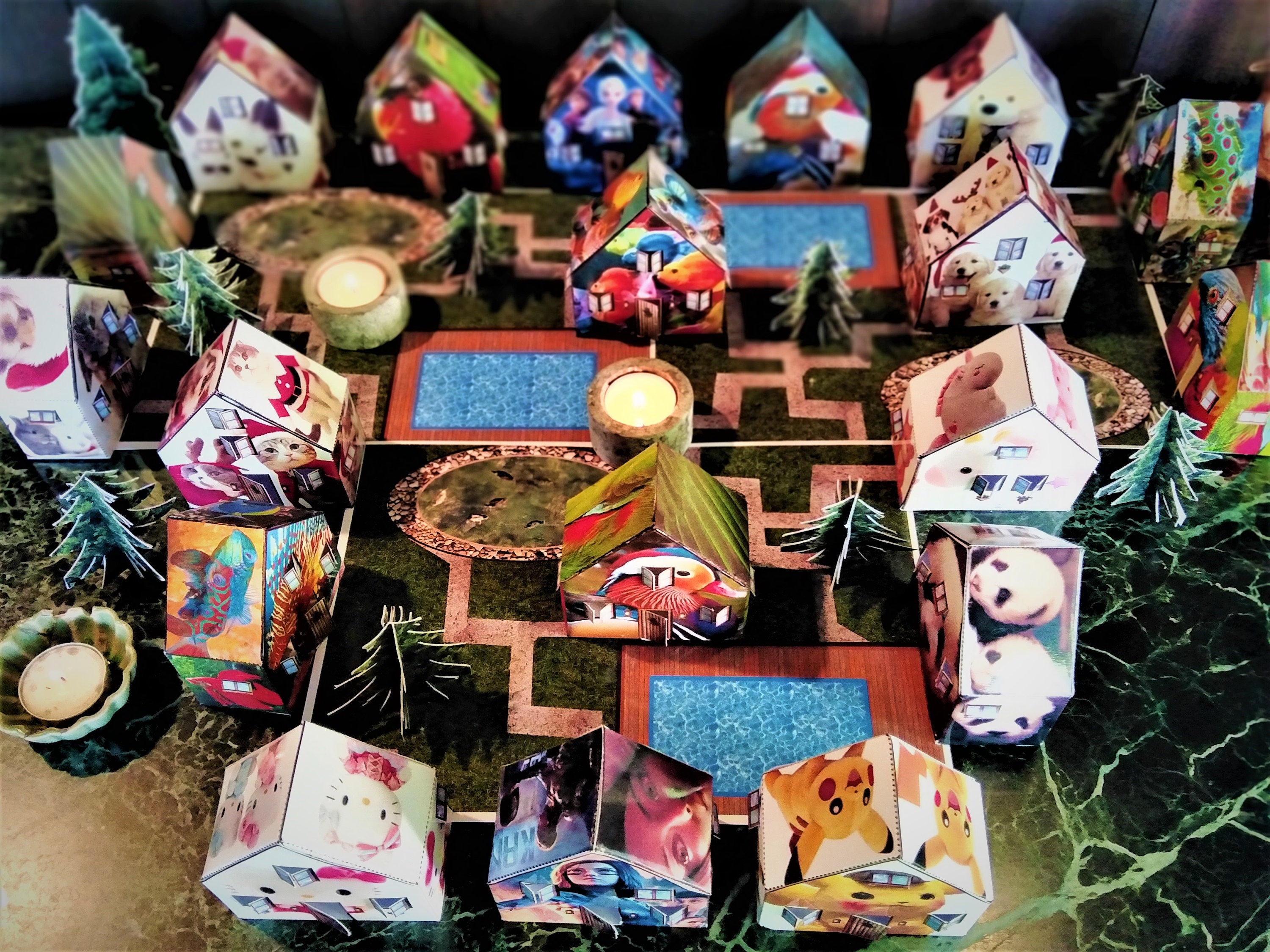 DIY Doll House, Origami, Toy House, Pokémon Doll House, Pikachu Paper ...