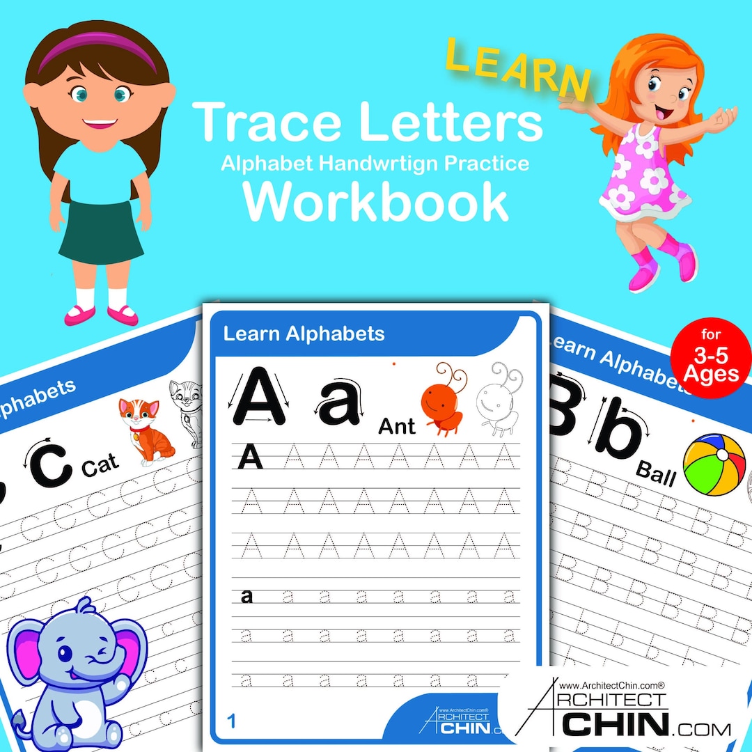 Tracing and Handwriting Workbooks for Children. Tracing Alphabets A to ...