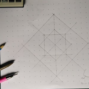 Dot Grid Printable Template, Dot Printable Grid, Drawing Grid ...