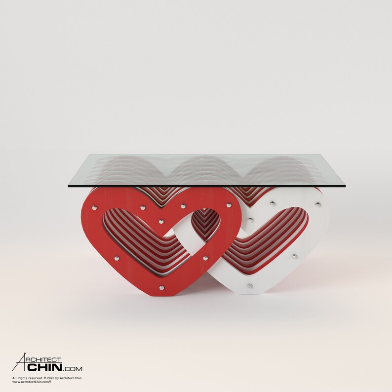 Heart Shape Plywood Coffee Table, Furniture Blueprints, Coffee Table ...
