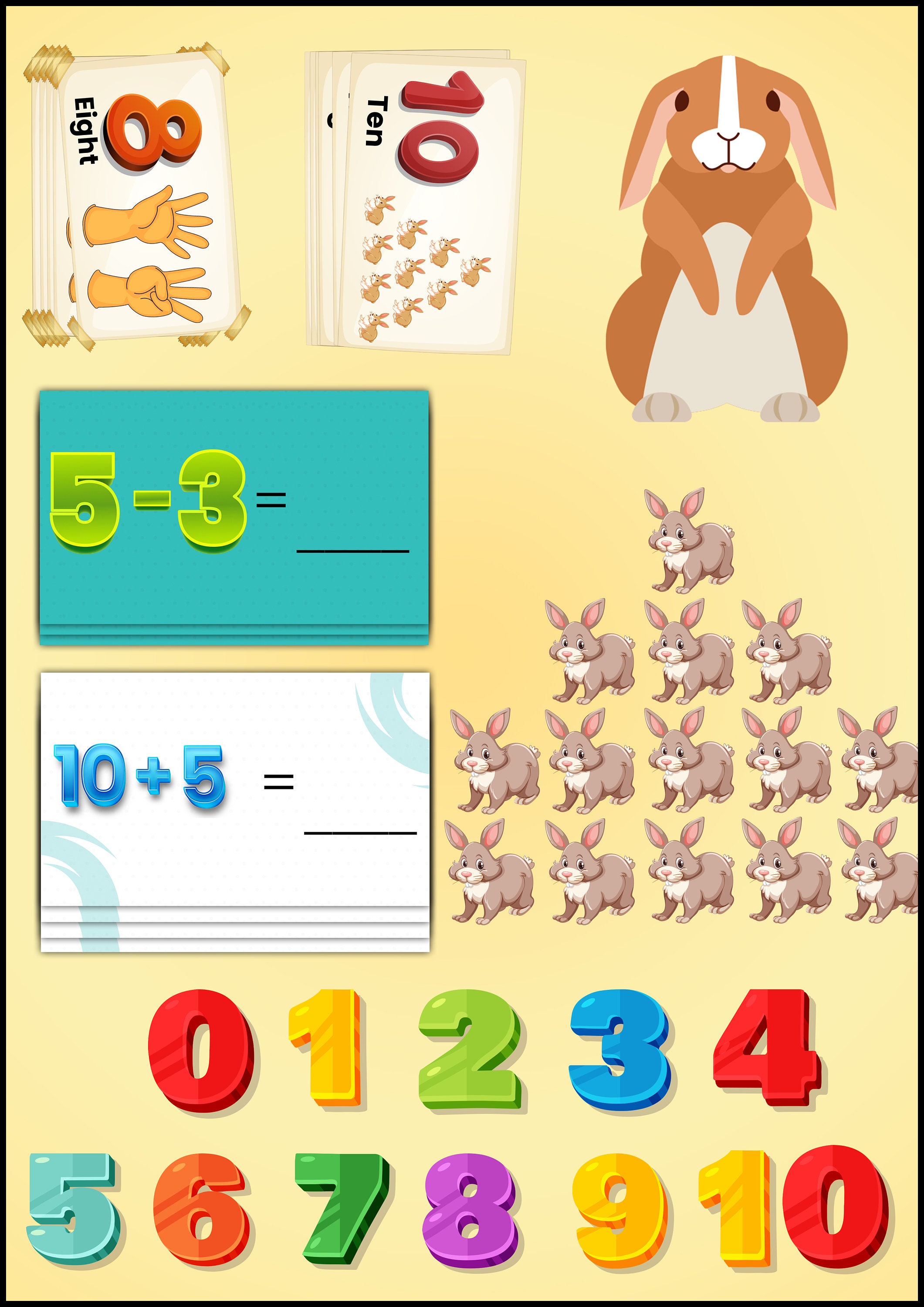 Rabbit Math Game for Kids, Learning Mathematics, Math Games for Kids ...