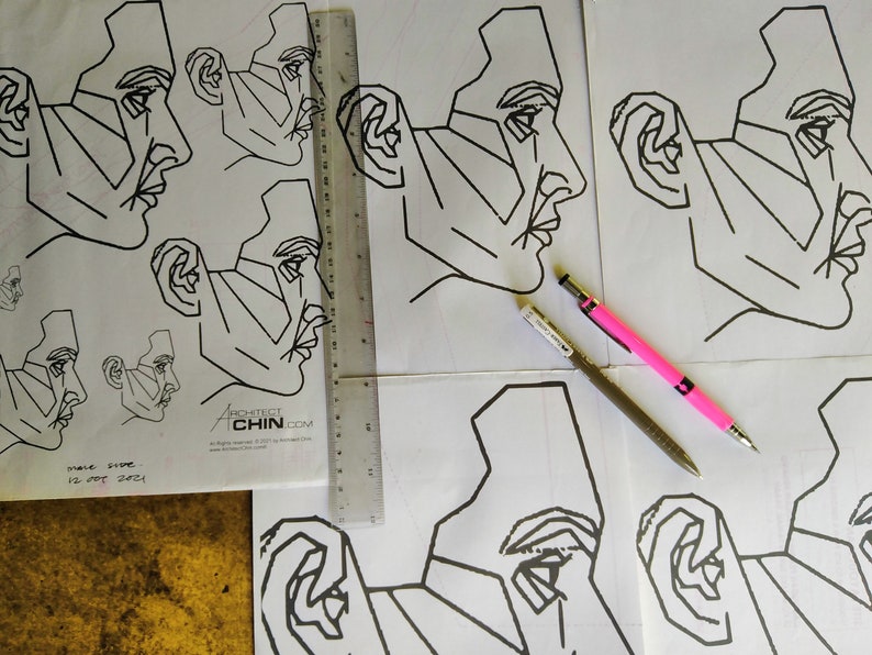 Male Face Template, Male Face Ratio, Male Face Grid, Side Face Template ...