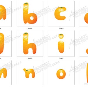 Orange Font / Orange Letters Alphabet | Digital Download | Printable ...