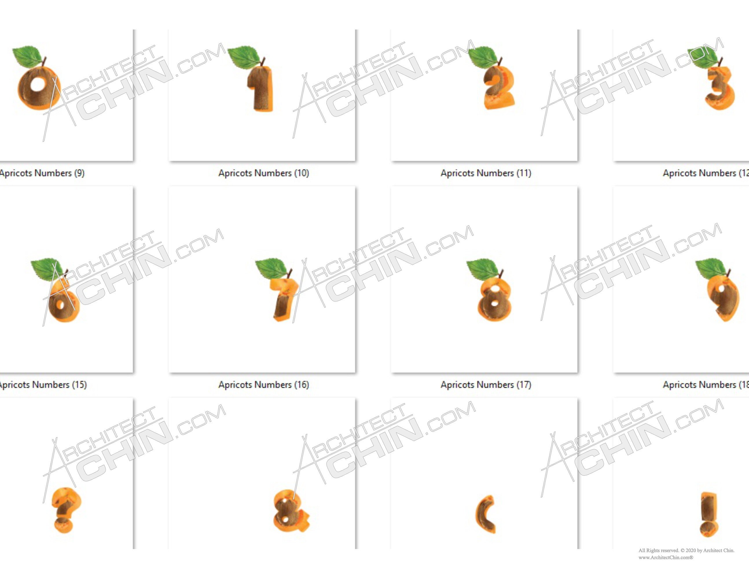 Apricot Font / Letters Alphabet | Alpha Pack Digital Download ...