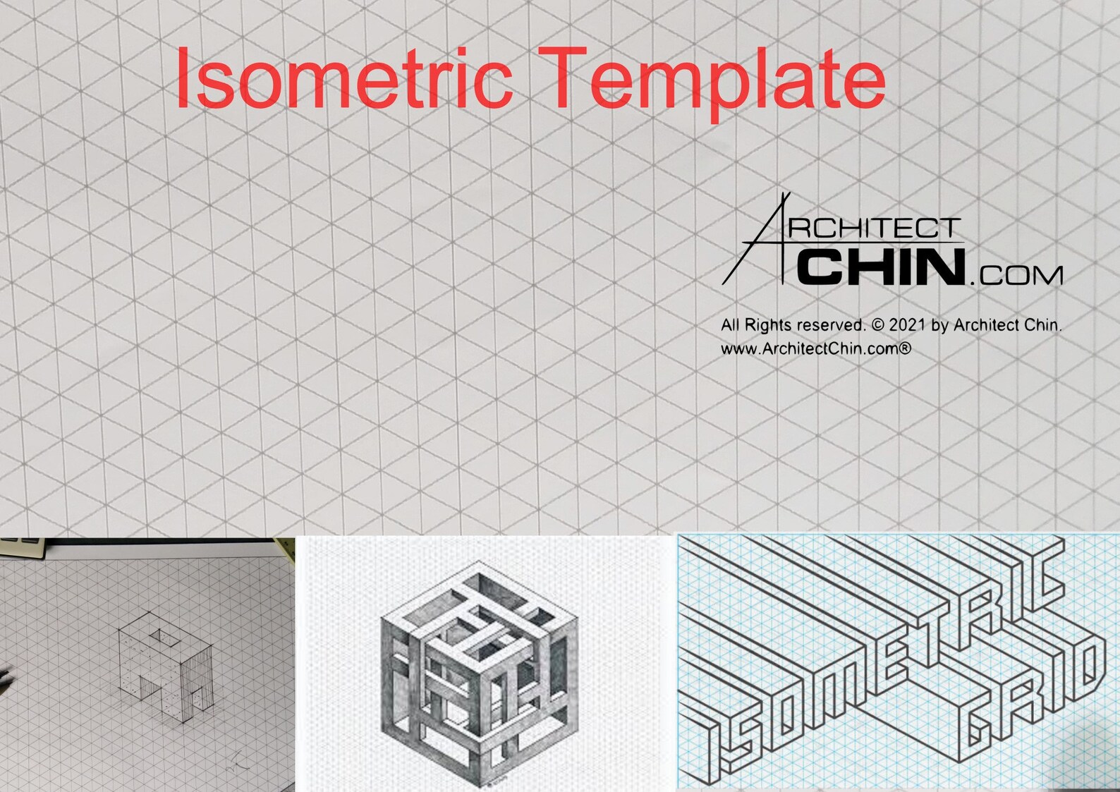 Bundle C: 3 Point Perspective, Sphere Grid, Isometric A Grid, Quadrille ...