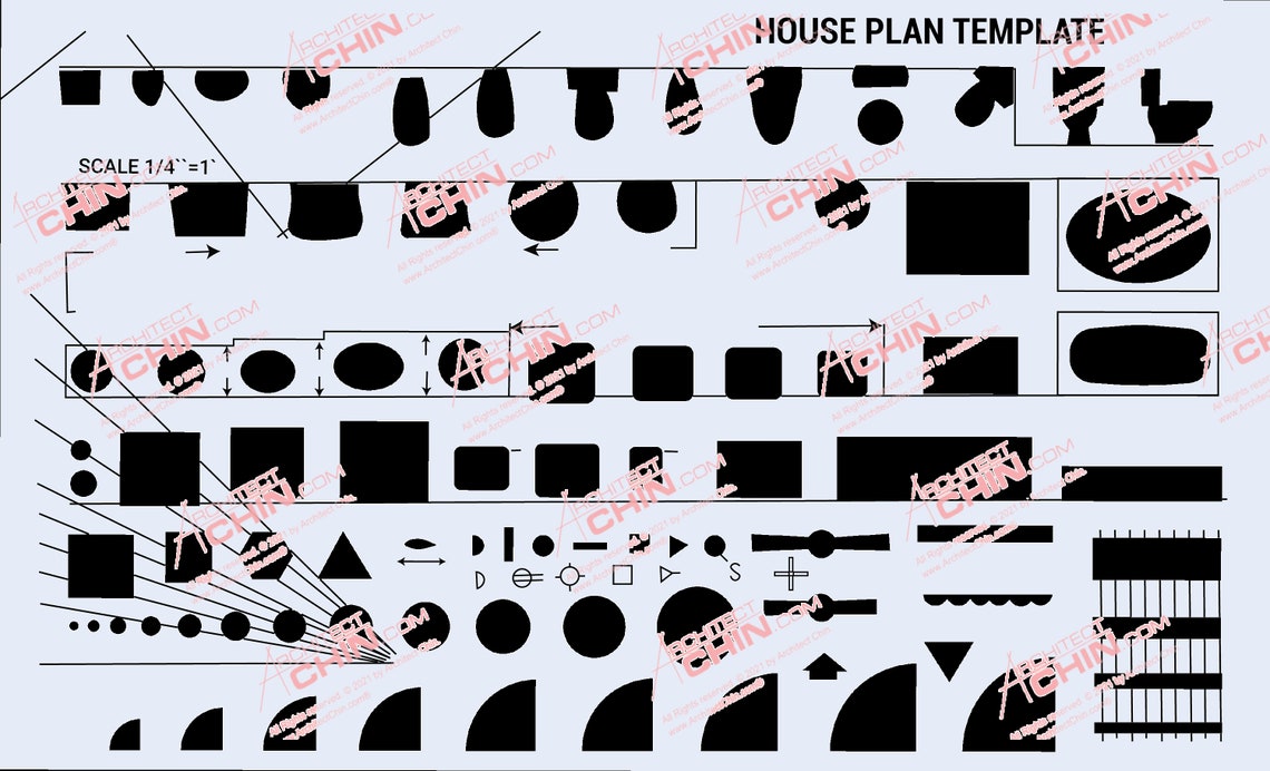 Interior Design Furniture Layout Kit, Room Furniture Layout, 3 ...
