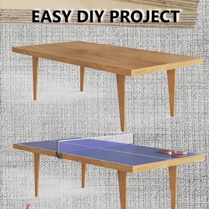Plywood Ping Pong / Dining Table, Furniture Blueprints, Ping Pong Table ...