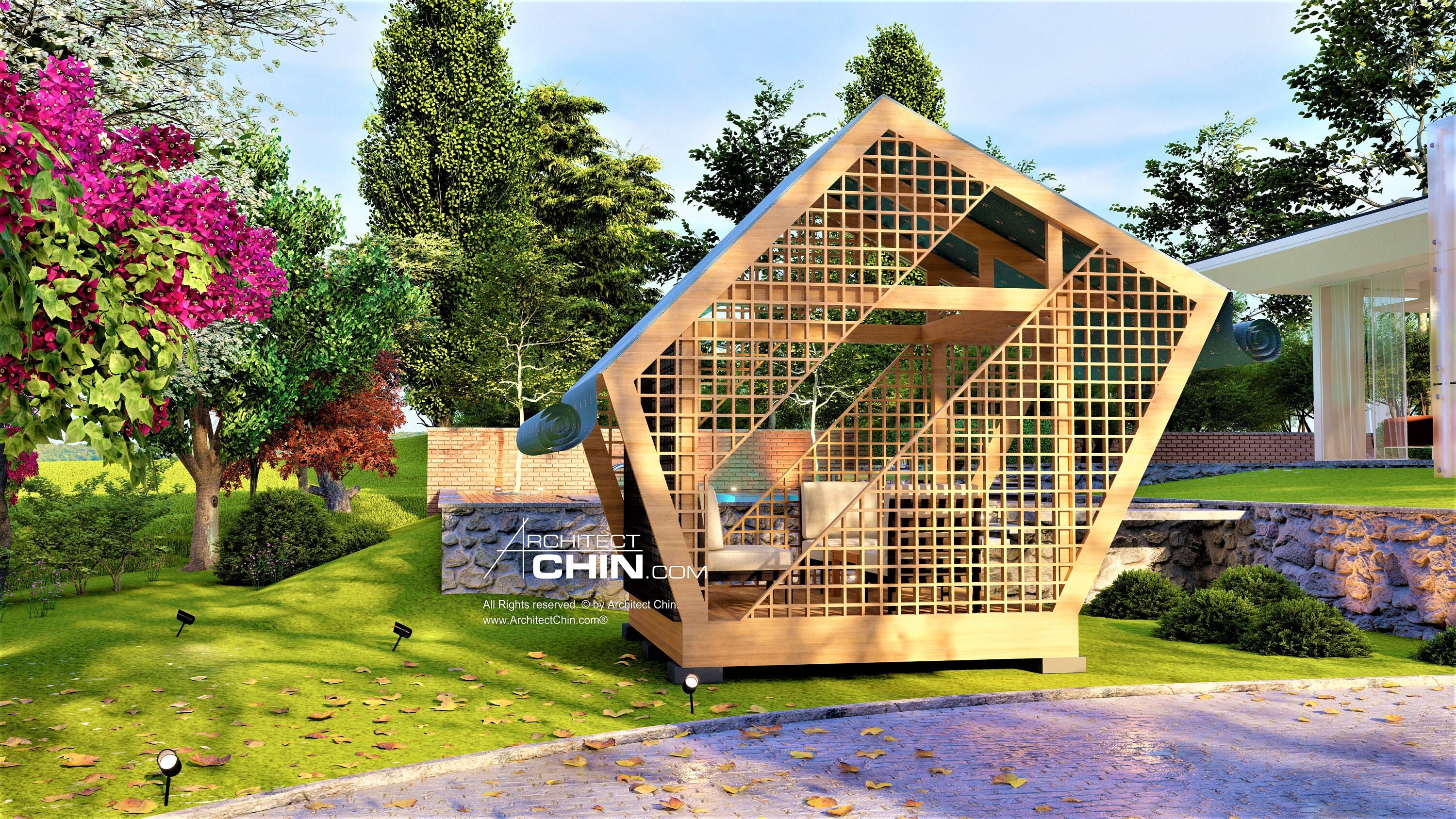 Cabana Plan, 8’W X (8’ to 16’) L X 12’H, 64 to 128 SF, Gazebo Plan ...