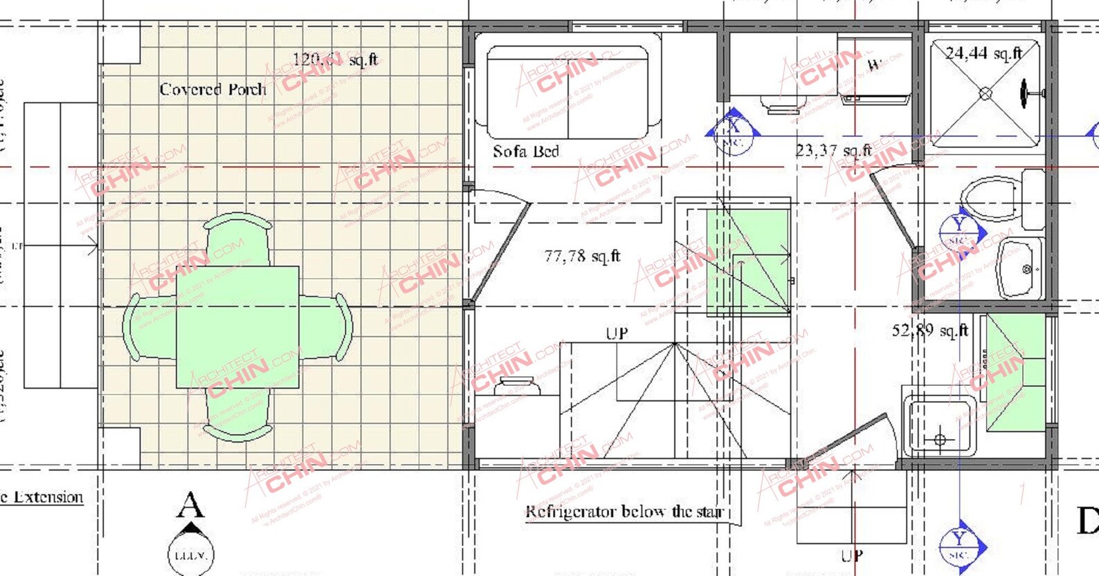 Tiny House Plans, 12’ X 26’, 276 SF, 1 Bed, Tiny House, Cabin Plans ...