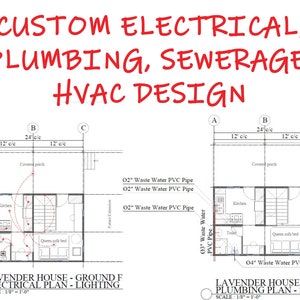 Custom Electrical Plumbing Sewerage HVAC Design - Etsy