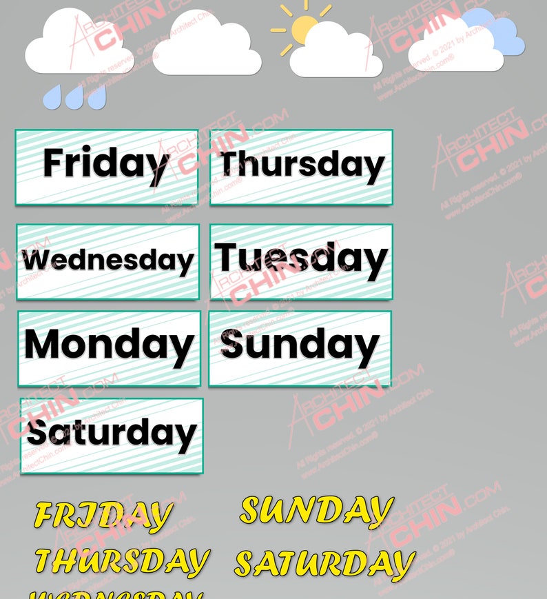 Calendar & Weather Chart, Calendar Kit, Calendar DIY, 62 Pieces, School ...