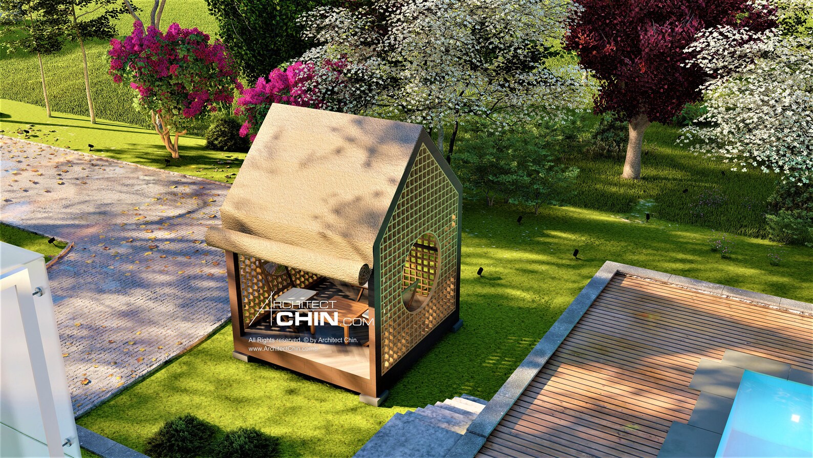 Cabana Plan, 8’W X (8’ to 16’) L X 12’H, 64 to 128 SF, Gazebo Plan ...