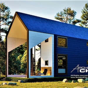 Tiny House Plans, 16' X 44', 768 SF, 2 Beds, Tiny House, Cabin Plans ...