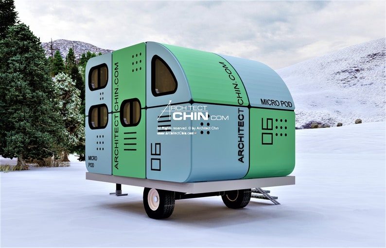 Mobile Home Caravan Cottage Plan 8' X 12'x 8H 96 - Etsy