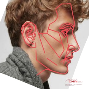 Male Face Template, Golden Ratio Grid, Side Profile (digital Download ...