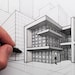 2 Point Perspective Grid Printable, Printable Grid, Drawing Grid ...