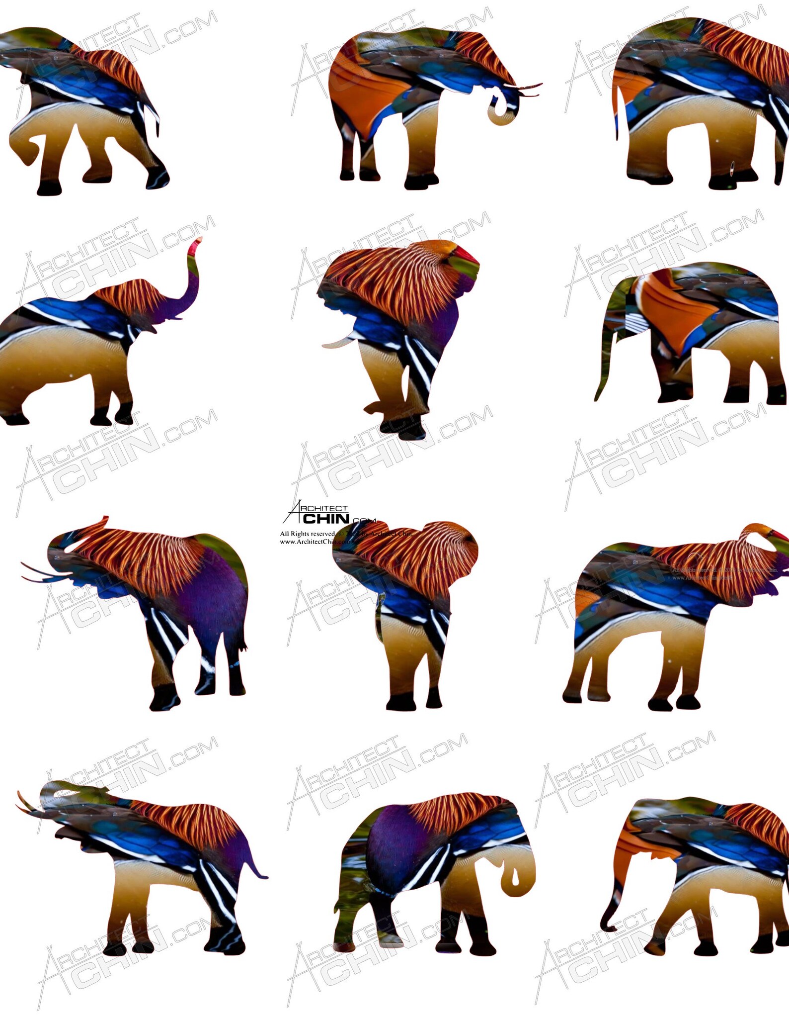 Elephant Silhouette, Printable, Digital Download, Elephant Clip Art ...
