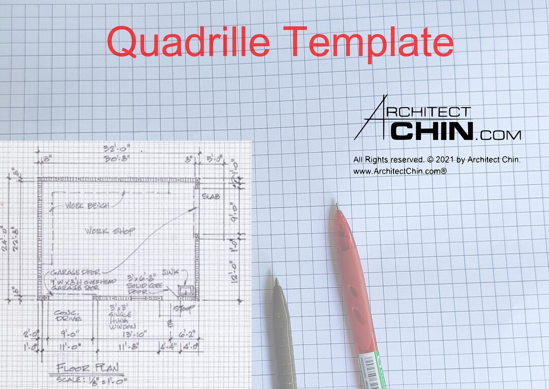 Quadrille Grid, Printable Template, Printable Grid, Drawing Grid ...