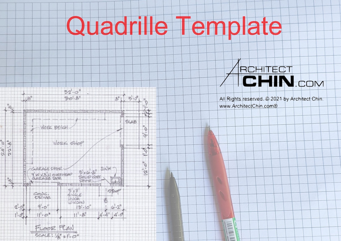 Quadrille Grid Printable Template Printable Grid Drawing - Etsy