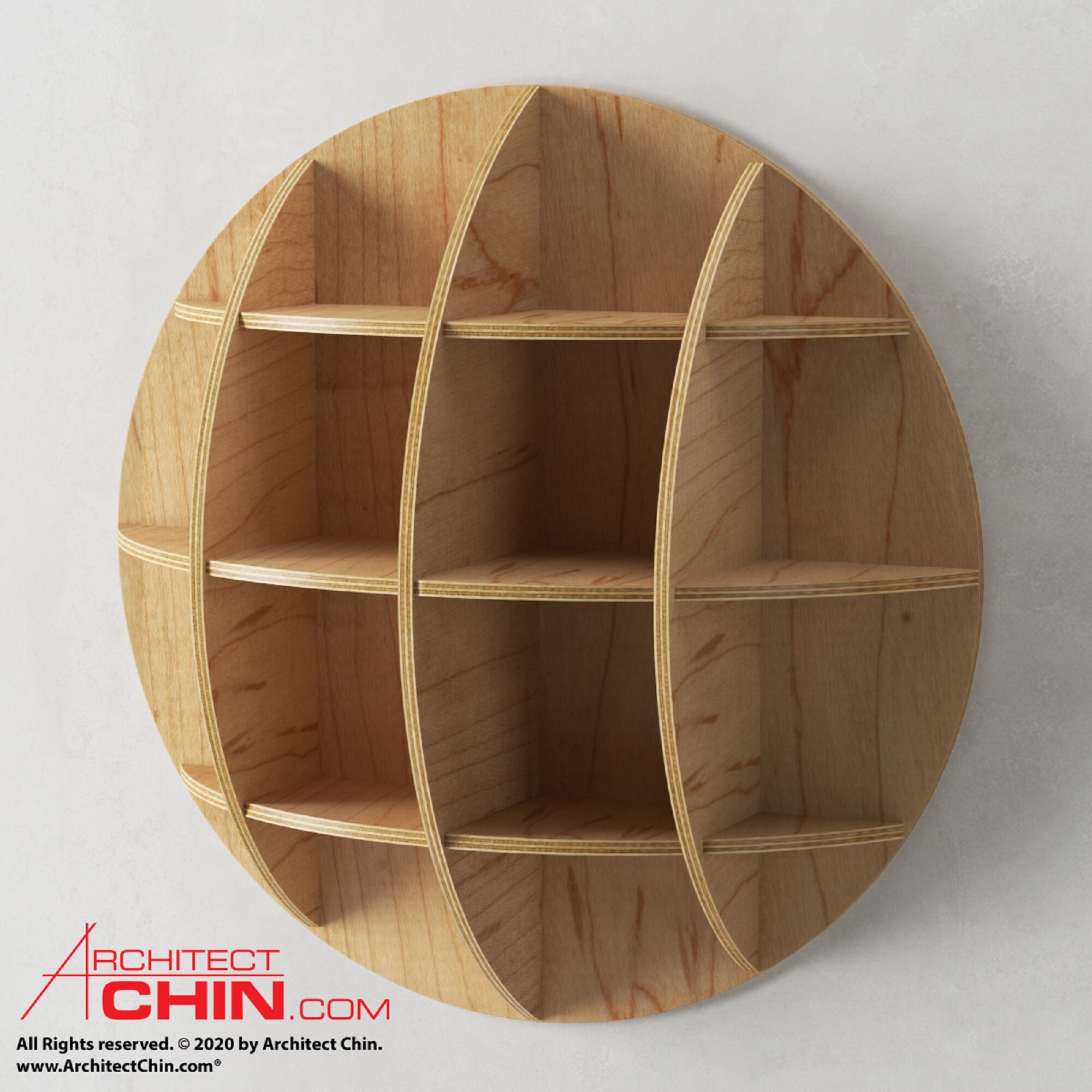 Plywood Sphere Shelf Plan Furniture Blueprints Ping Pong | Etsy