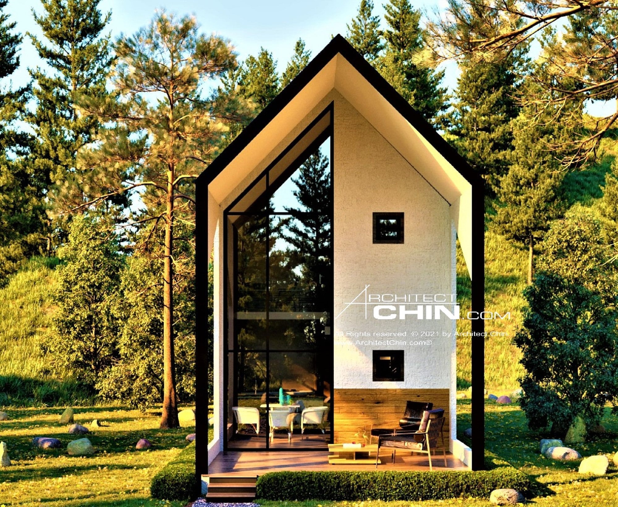 Tiny House Plans, 16' x 44', 768 SF, 2 Beds, Tiny House, Cabin Plans ...