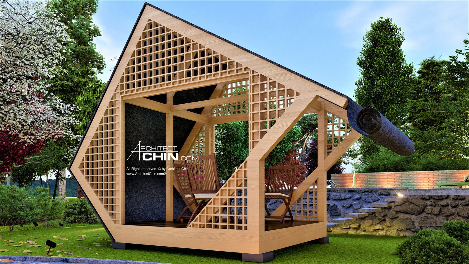 Diamond Cabana Plan, Modern Gazebo (digital Download) - Etsy