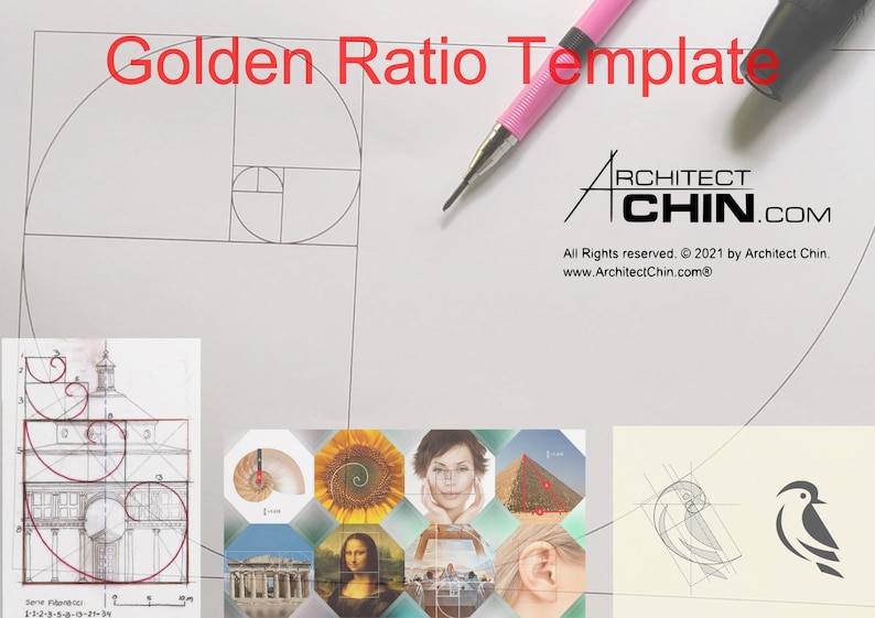 Golden Ratio Grid Printable Template, Fibonacci Printable Grid, Drawing ...
