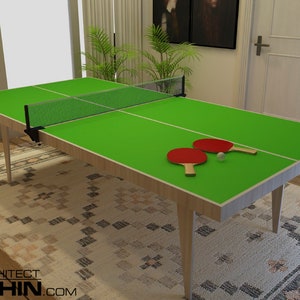 Plywood Ping Pong / Dining Table, Furniture Blueprints, Ping Pong Table ...